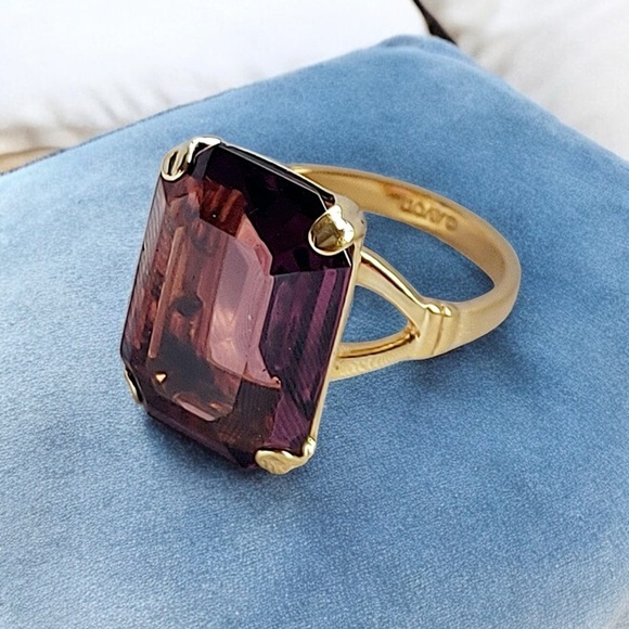 Avon | Jewelry | Vintage Avon Gold Tone And Purple Topaz Ring | Poshmark